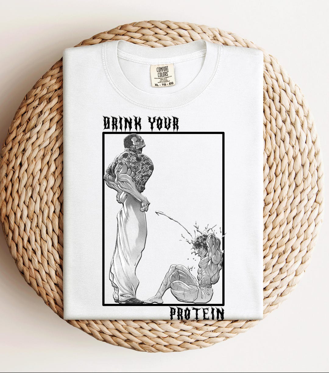 Baki Shirt, Drink Your Protein Shirt, Demon Back Shirt, Baki Hanma ...