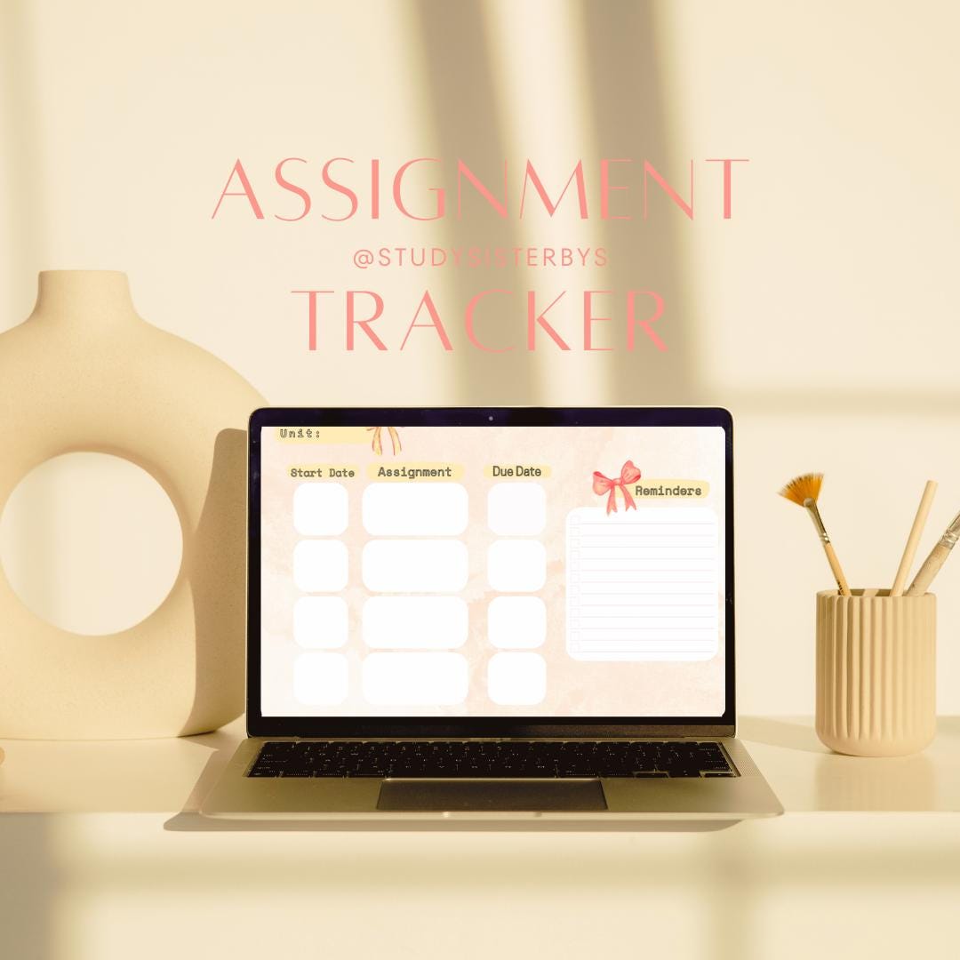 Assignment Planner, Study Planner, Semester Planner, University Student ...