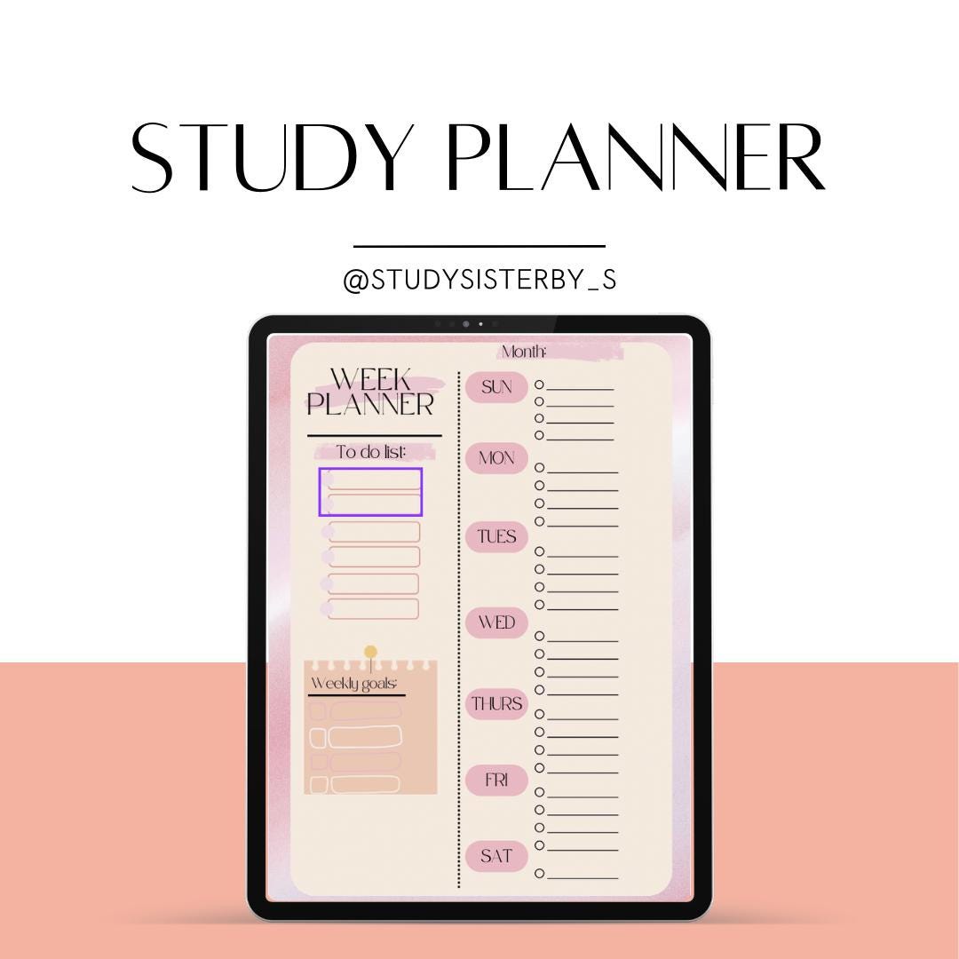 Weekly Planner, Printable Weekly Planner, A4 Weekly Planner, Aesthetic Weekly Planner ...