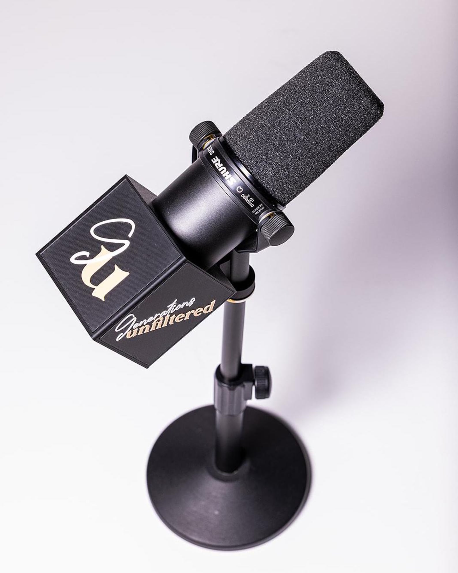 Custom Logo Mic Flag for Shure SM7B Microphone | Embossed | Podcasts ...