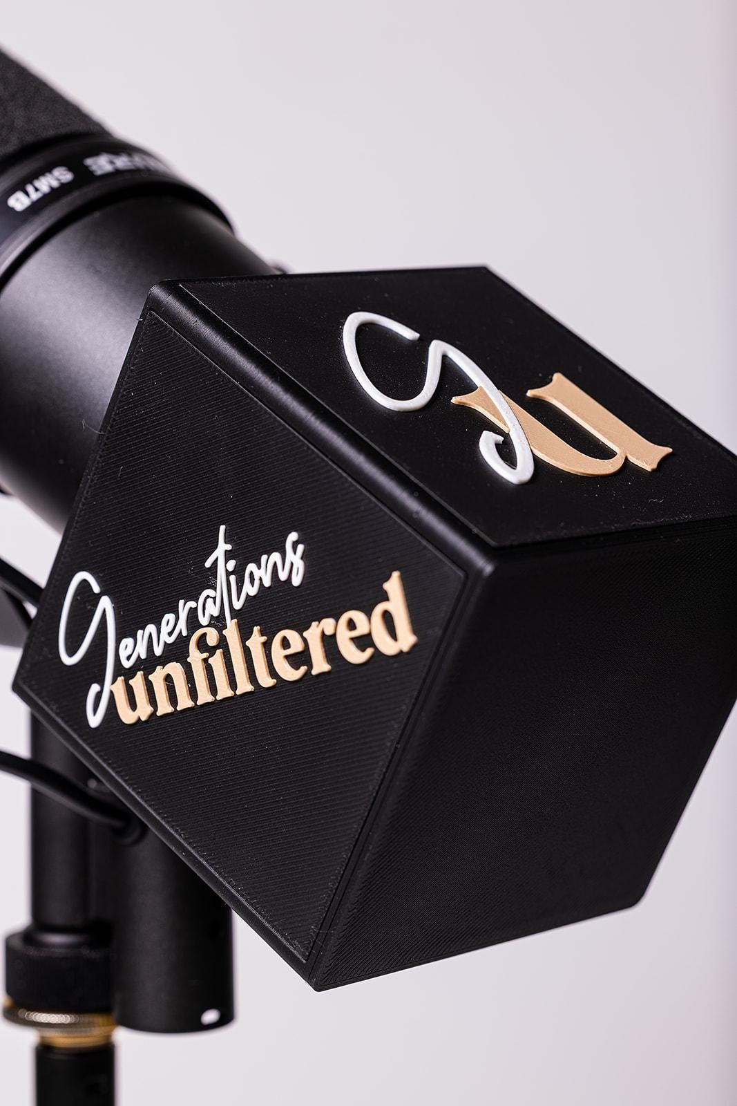 Custom Logo Mic Flag for Shure SM7B Microphone | Embossed | Podcasts ...