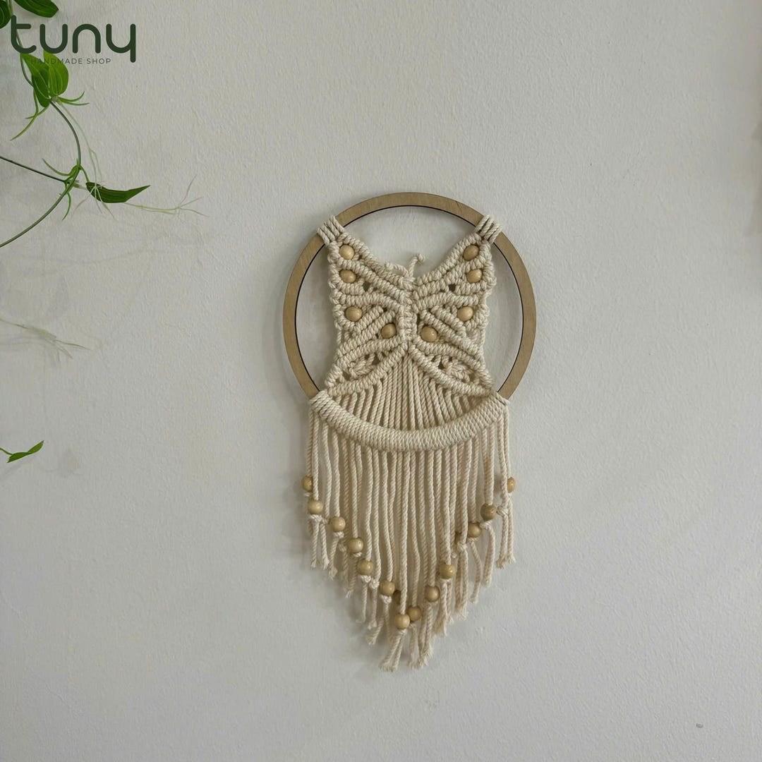 Macrame Butterfly, Boho Wall Hanging, Dorm Gift, Handmade Macrame Wall ...