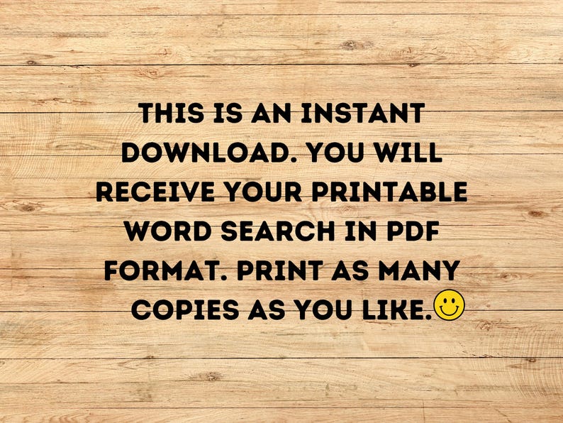 111-page Printable Word Search Puzzle Book | Fun Digital Download for ...