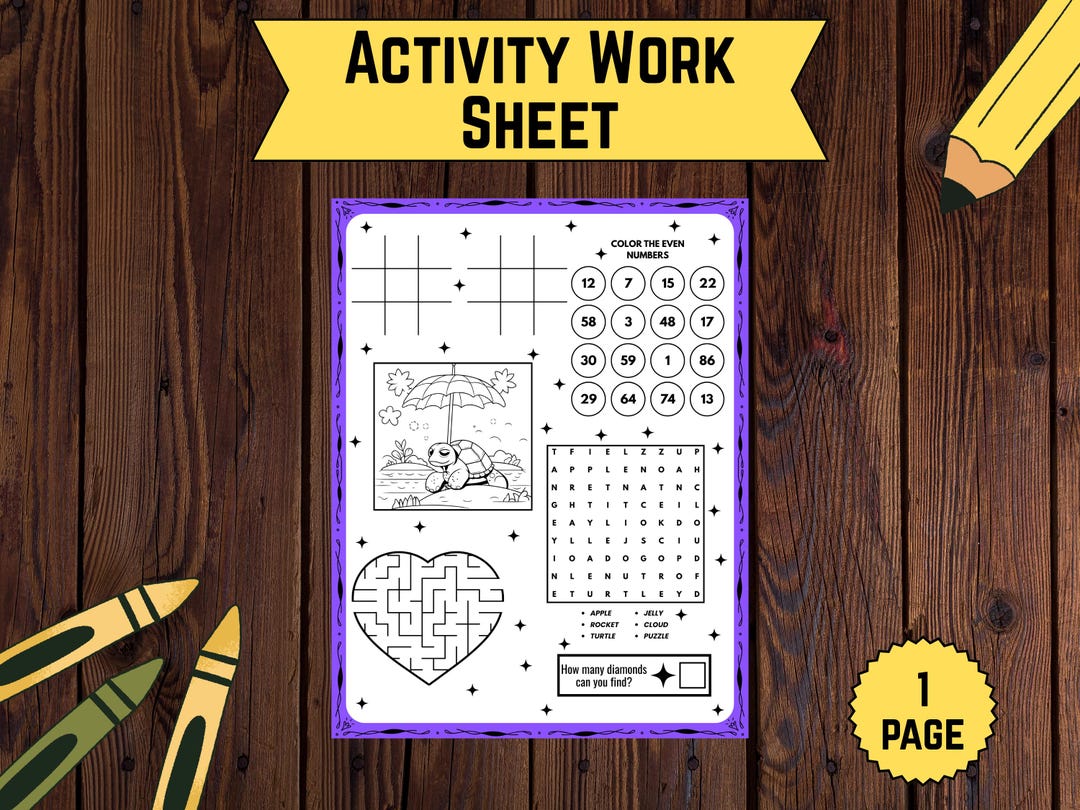 Super Fun Brain Boosters: Games, Mazes & Coloring Adventure! - Etsy