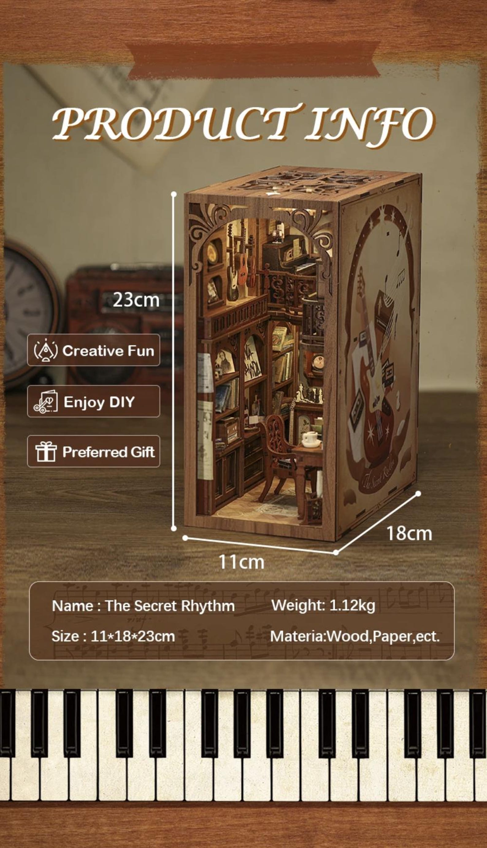 DIY Book Nook -secret Rhythm Music- DIY Arts and Crafts, Gifts, Home ...