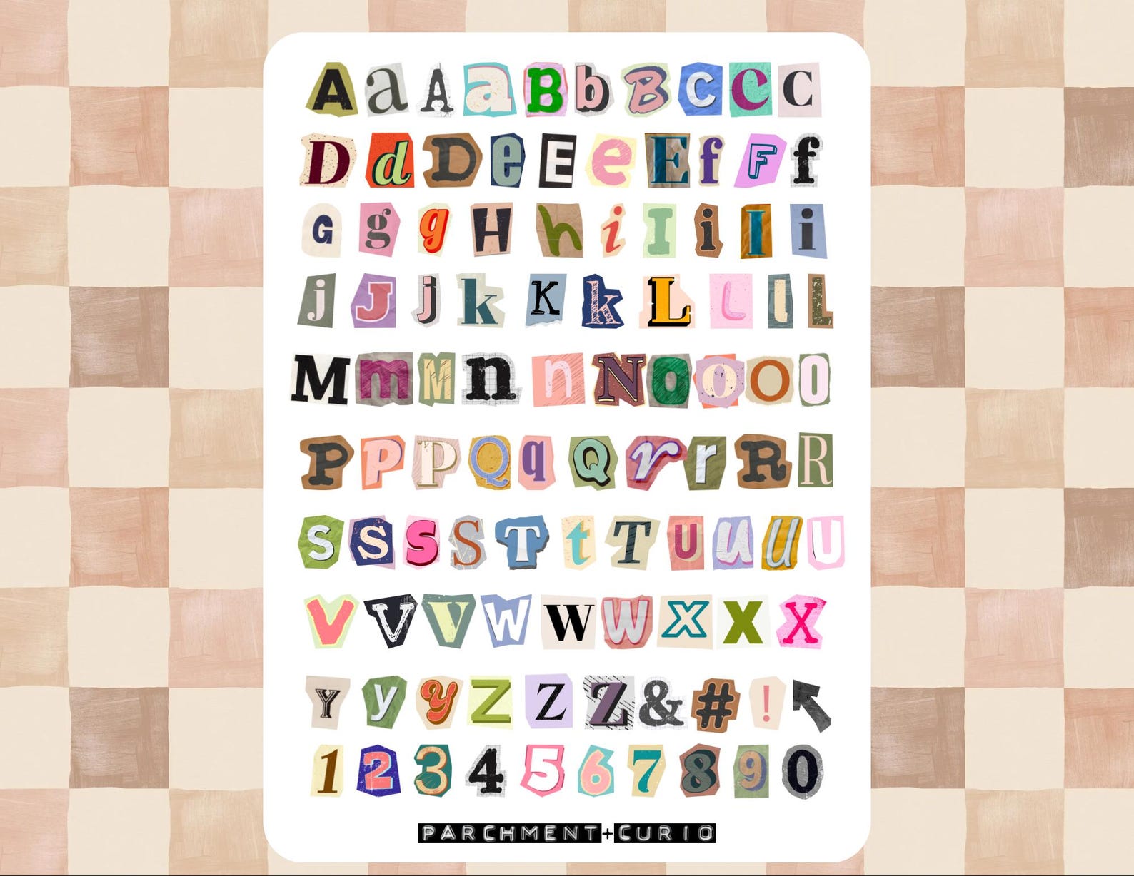 Digital Ransom Magazine Cutout Letters for Goodnotes Planners and ...