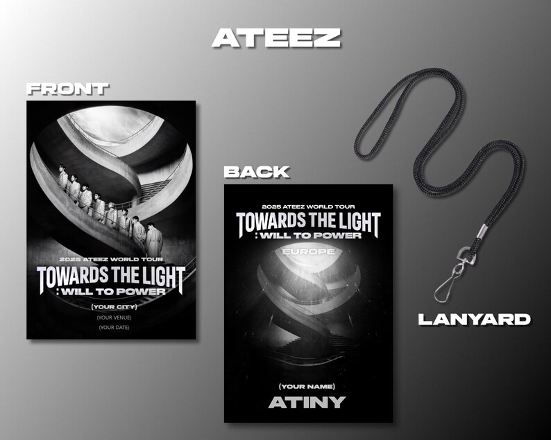 Personalized ATEEZ Concert Badge | K-pop Concert Badge - Etsy