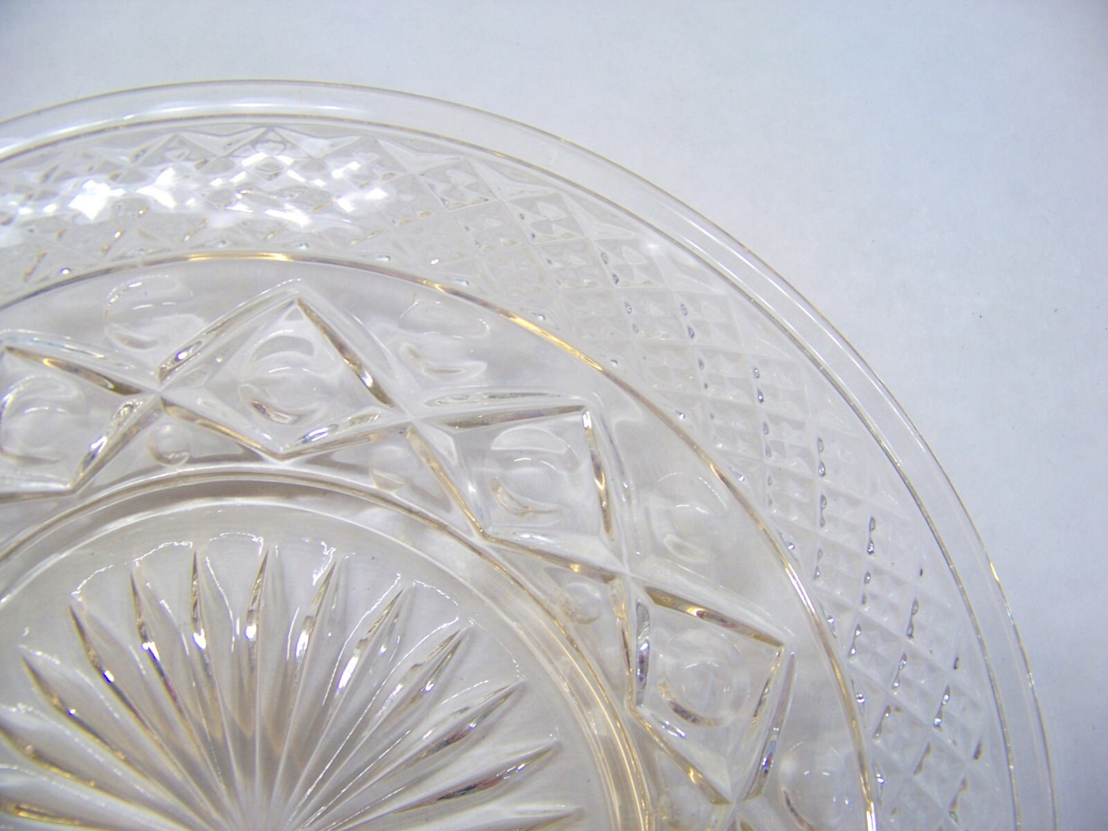 Vintage Imperial Glass Ohio 'cape Cod Clear' Footed Bread & Butter ...