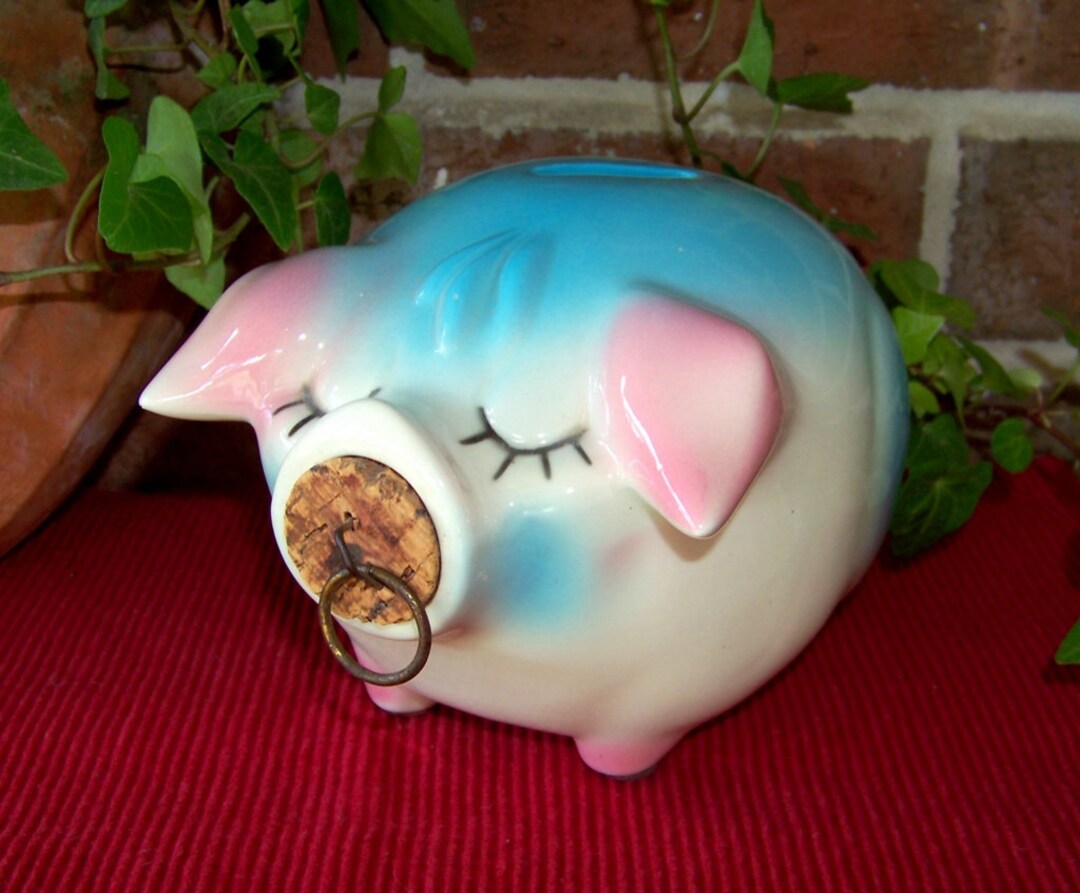 Vintage 'corky Pig' Bank, Hull Pottery ©1957, Corky the Pig Piggy Bank ...