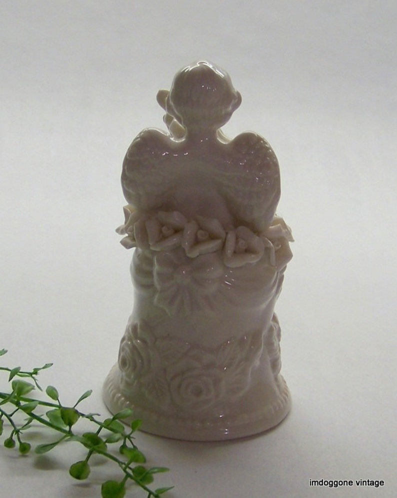Porcelain Bell, Angel With Flowers Porcelain Vintage Bell, Collectable ...