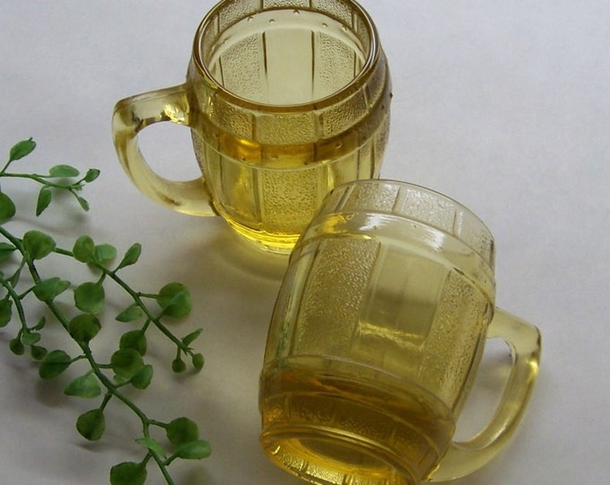 Miniature Whiskey Barrel Mug Amber Glass Mini Mug Toothpick - Etsy