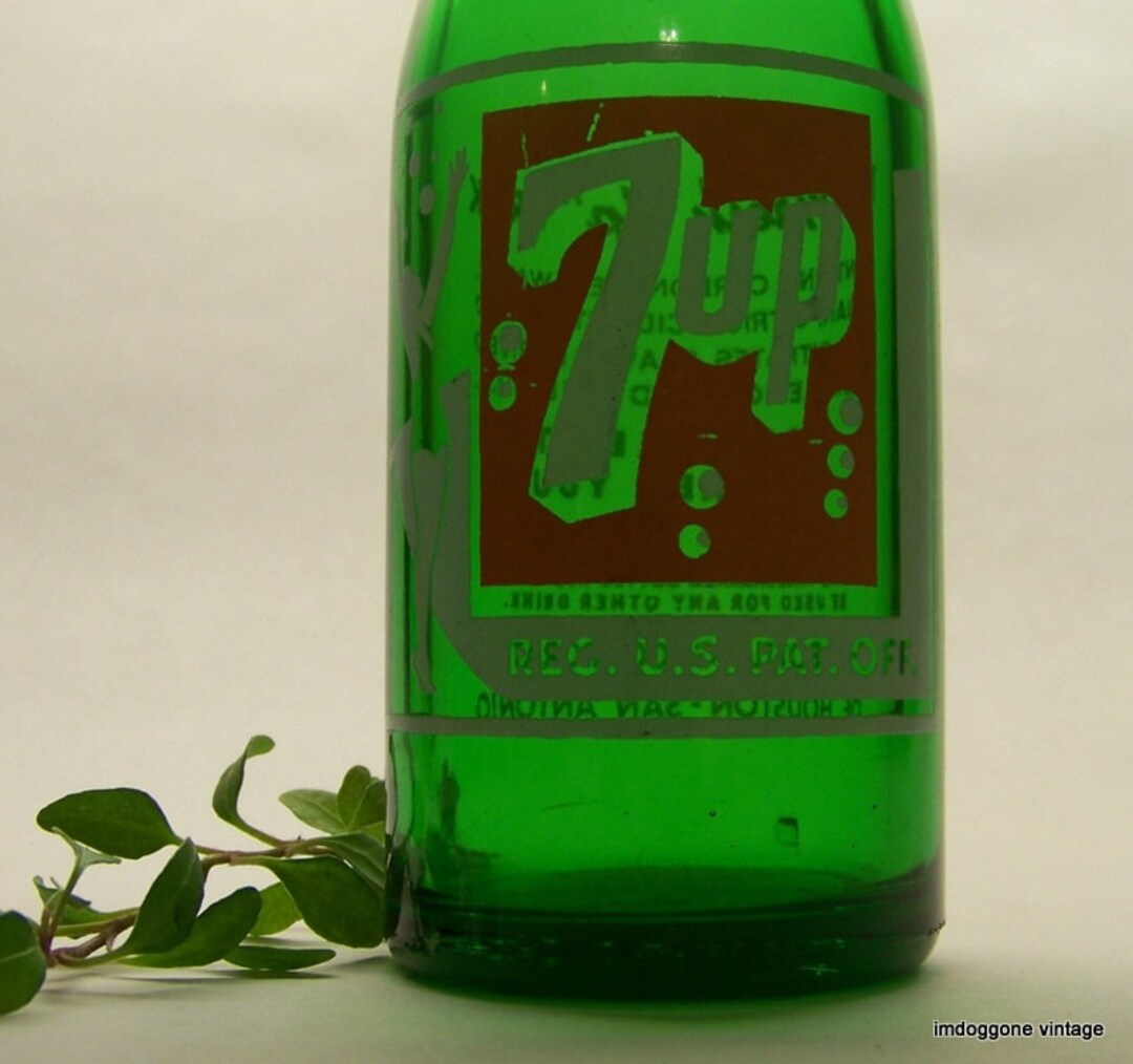 Vintage 7 up Soda Bottle: 1947 ACL Bottle, Houston-san Antonio TX - Etsy