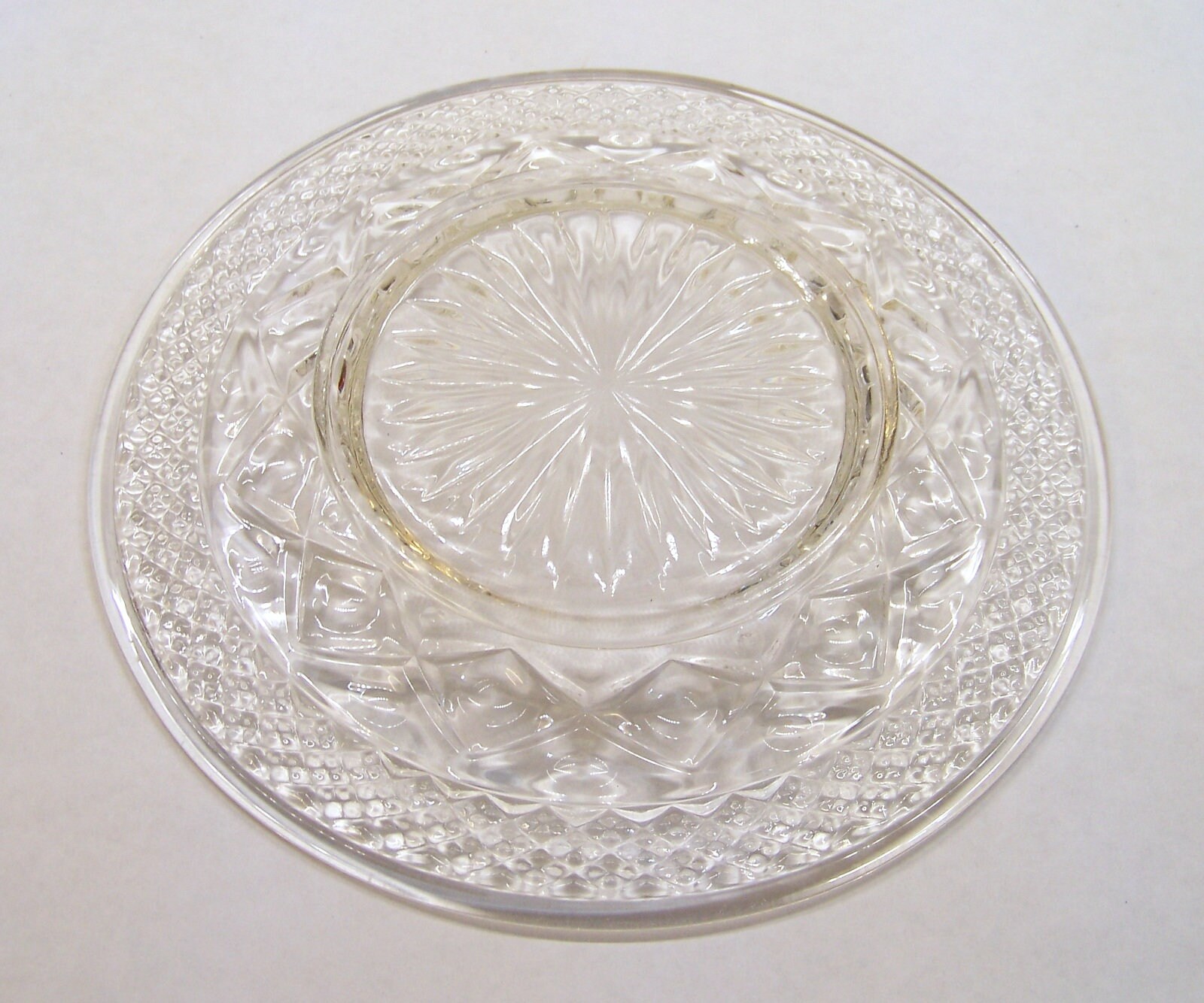 Vintage Imperial Glass Ohio 'cape Cod Clear' Footed Bread & Butter ...