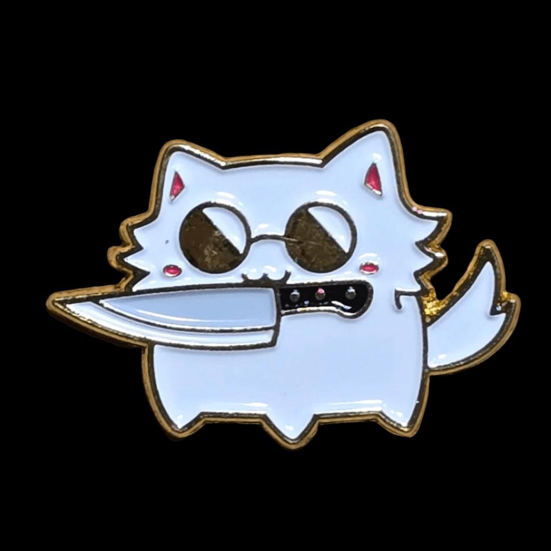 Satoru Gojo Cat With Knife Pin - Etsy