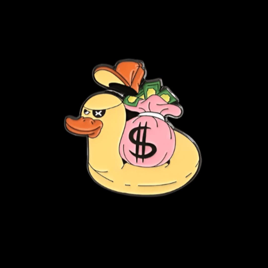 Cartoon Gangster Duckie Float Pin - Etsy