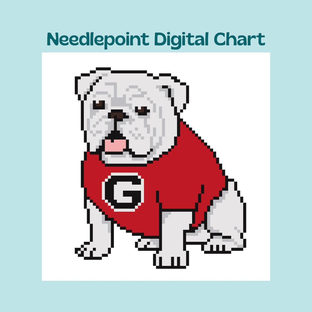 Bulldog - Needlepoint Canvas Digital Chart - Etsy
