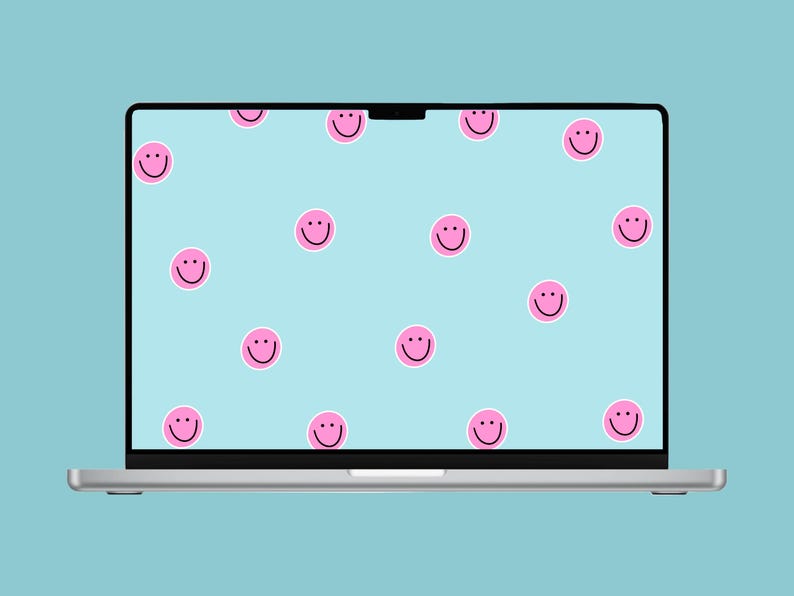 Smiley Face Laptop Wallpaper - Etsy Canada