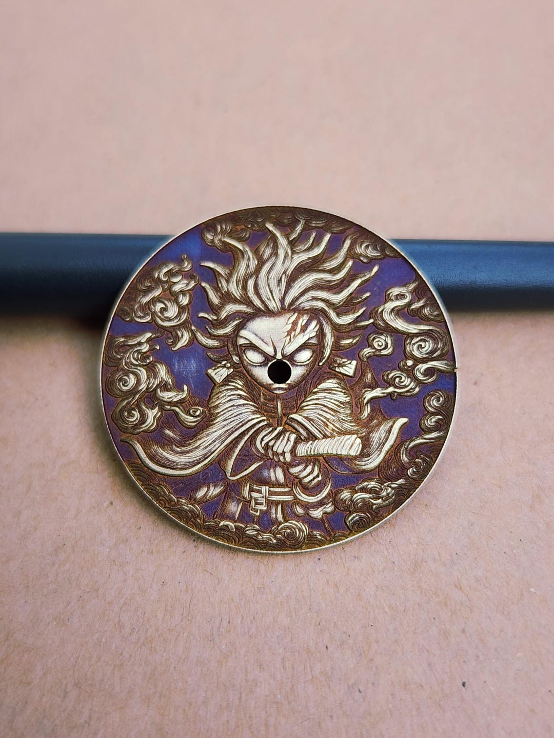 Custom 3D Laser Engraved Watch Dial - Aged Brass Finish - Any Size - Etsy