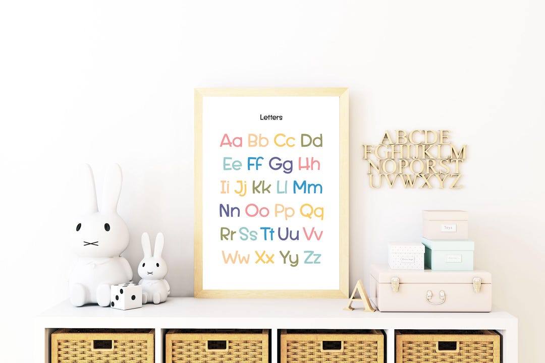 Rainbow Alphabet Posters ABC Printable Prints Kids Room Decor ...
