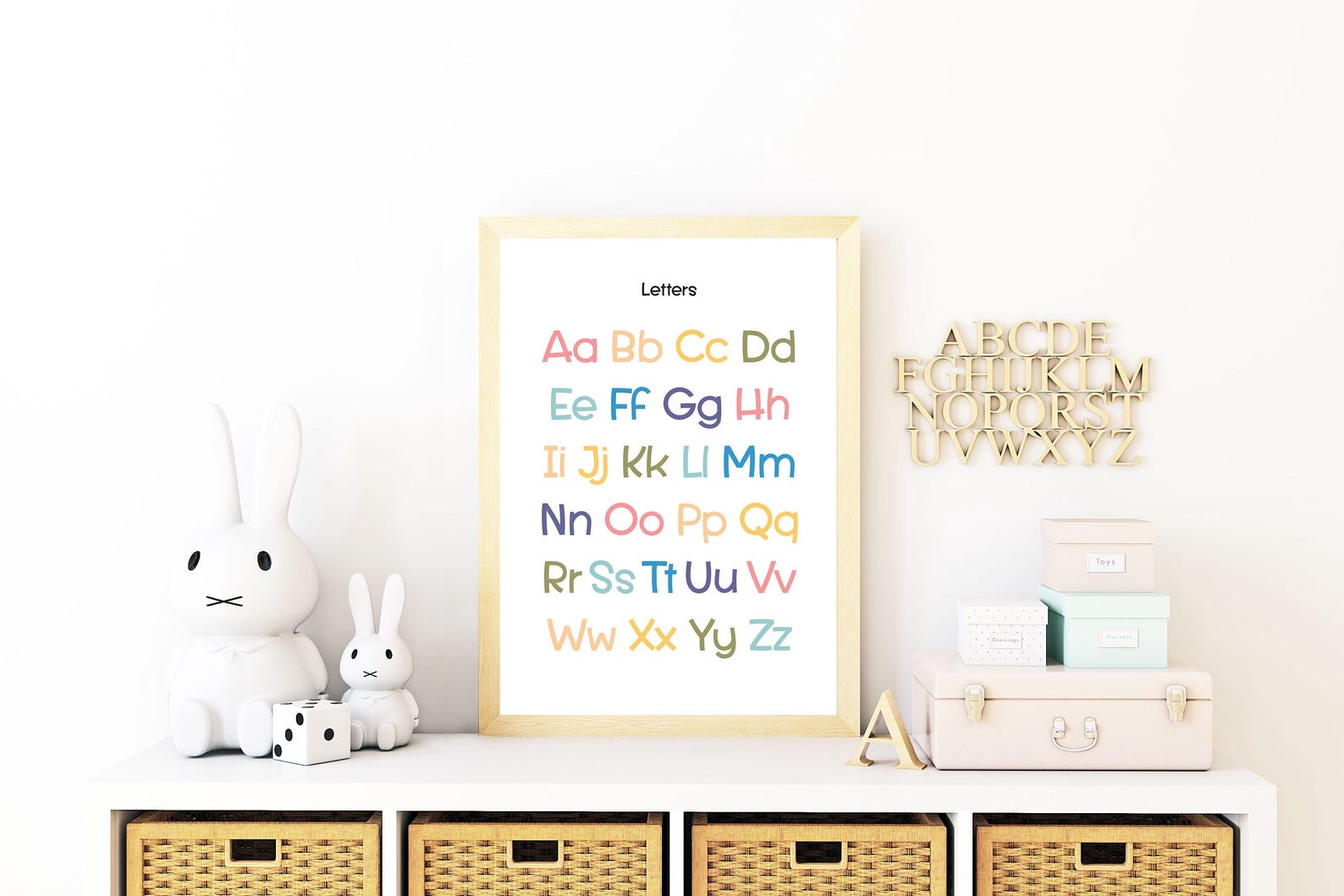 Rainbow Alphabet Posters ABC Printable Prints Kids Room Decor ...