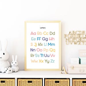 Rainbow Alphabet Posters ABC Printable Prints Kids Room Decor ...