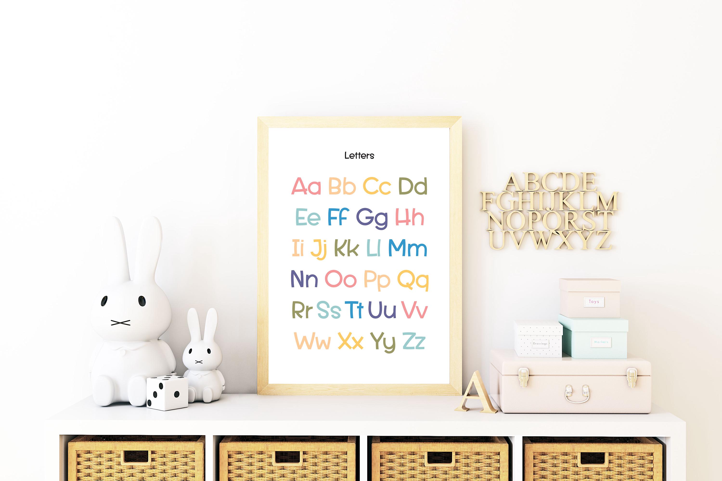 Rainbow Alphabet Posters ABC Printable Prints Kids Room Decor ...