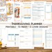 Printable Thanksgiving Planner Bundle Watercolor Fall Planning Kit ...
