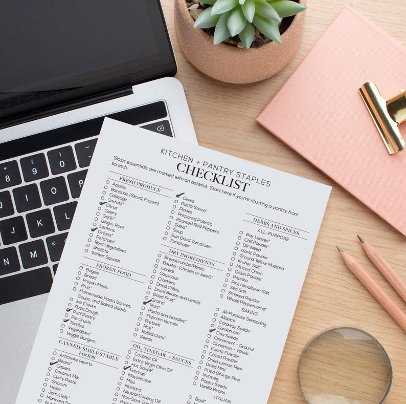 Shopping List Printable Tracker Pages, Pantry Inventory, Fridge ...