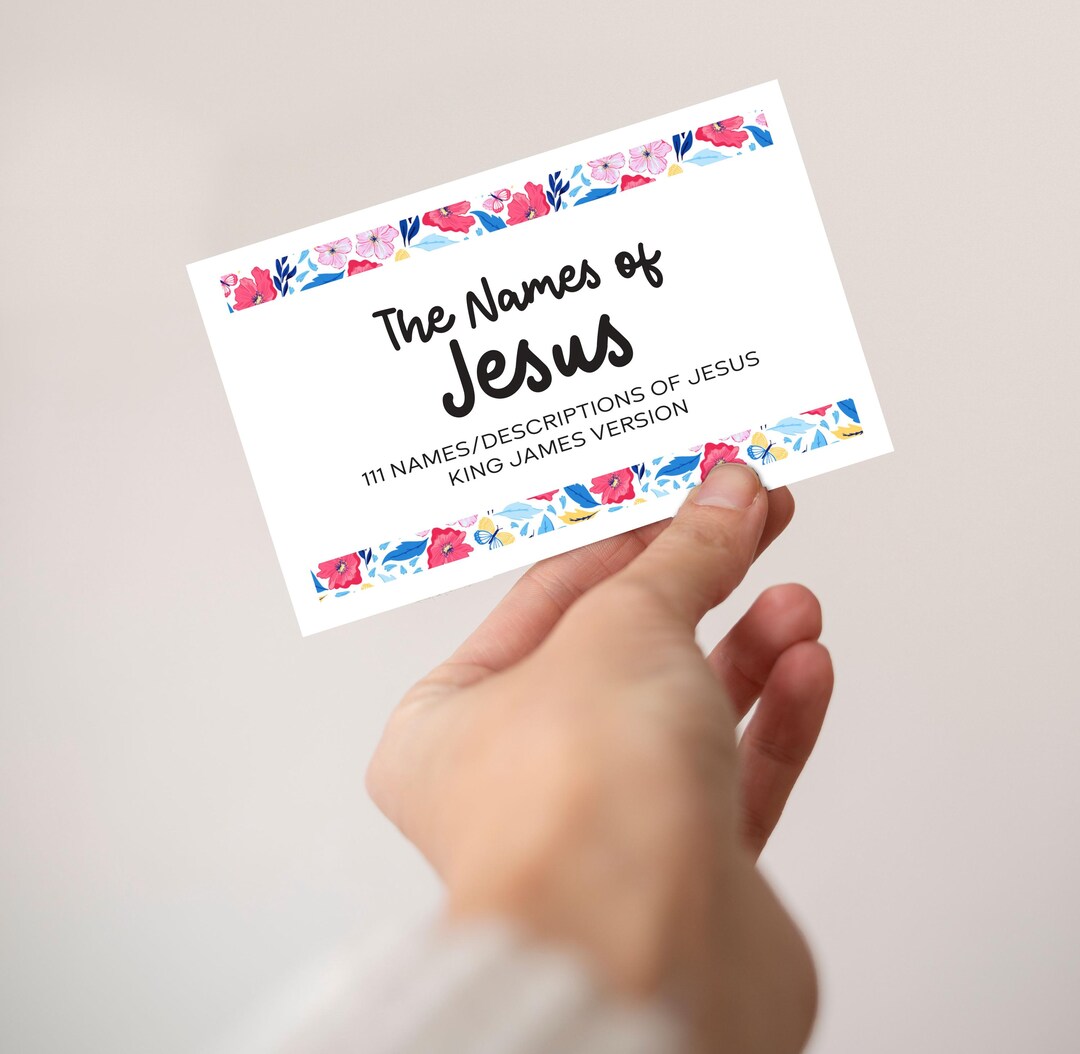 111 Names of Jesus,bible Scripture Cards,encouragement Bible Verse ...
