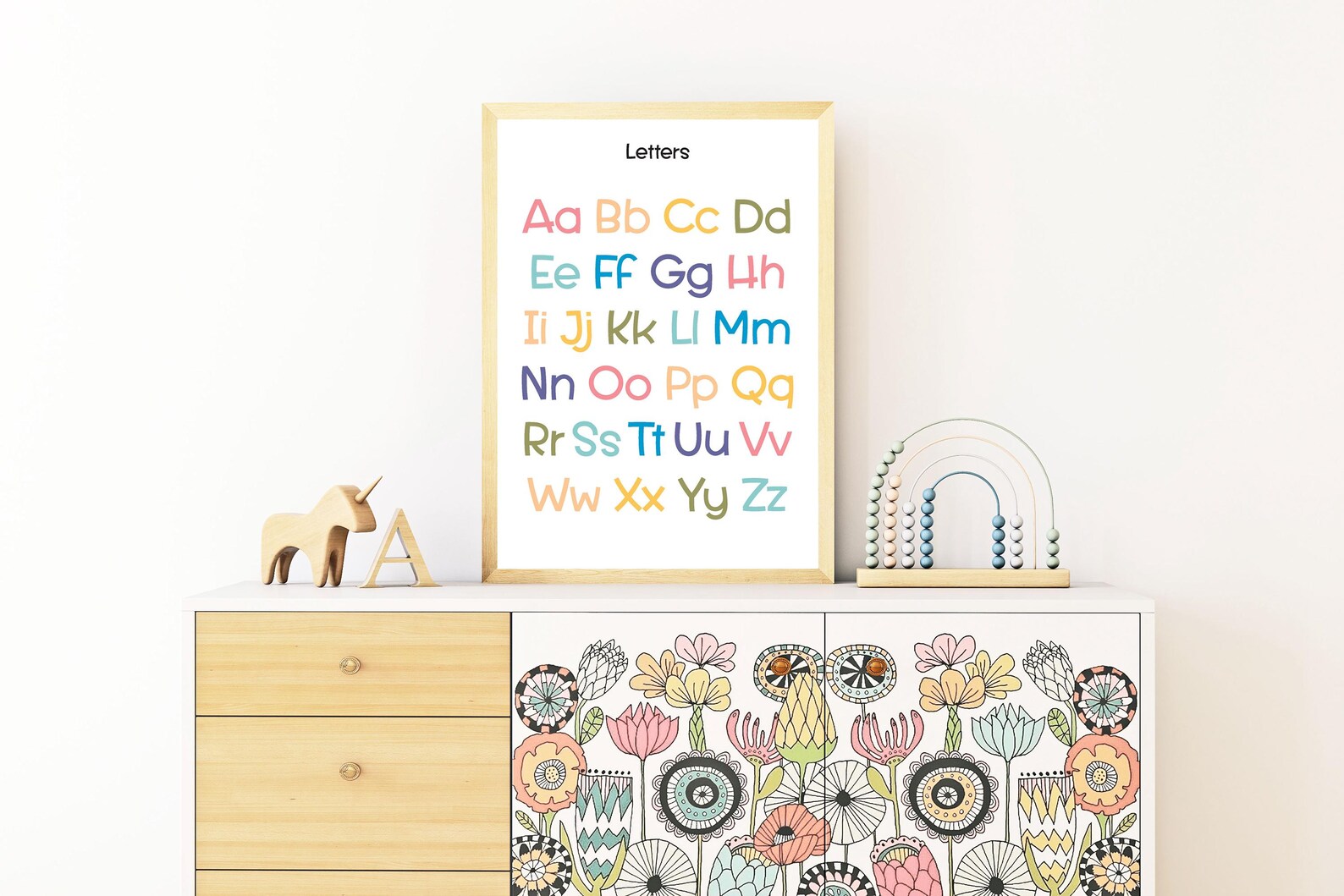 Rainbow Alphabet Posters ABC Printable Prints Kids Room Decor ...