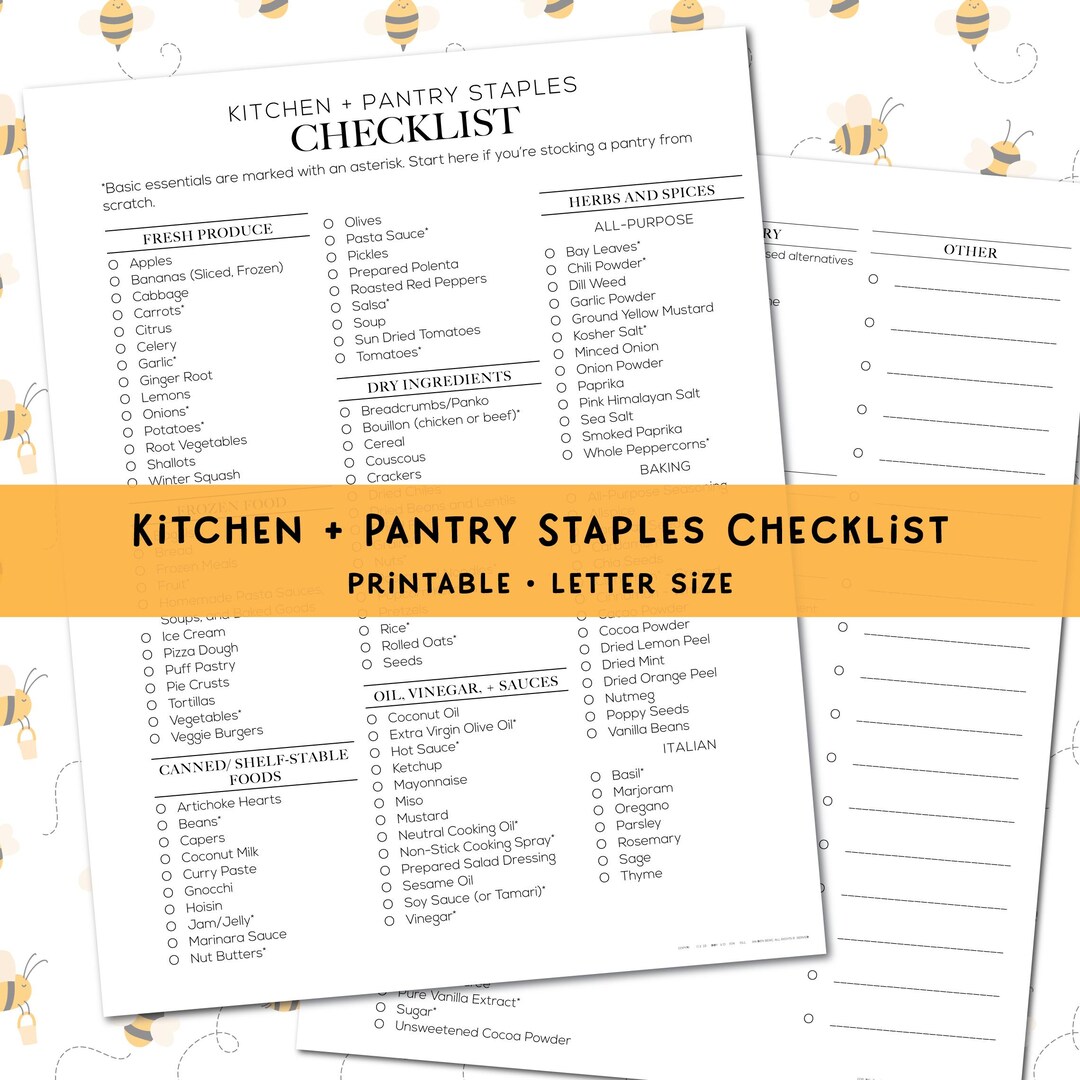 Shopping List Printable Tracker Pages, Pantry Inventory, Fridge ...