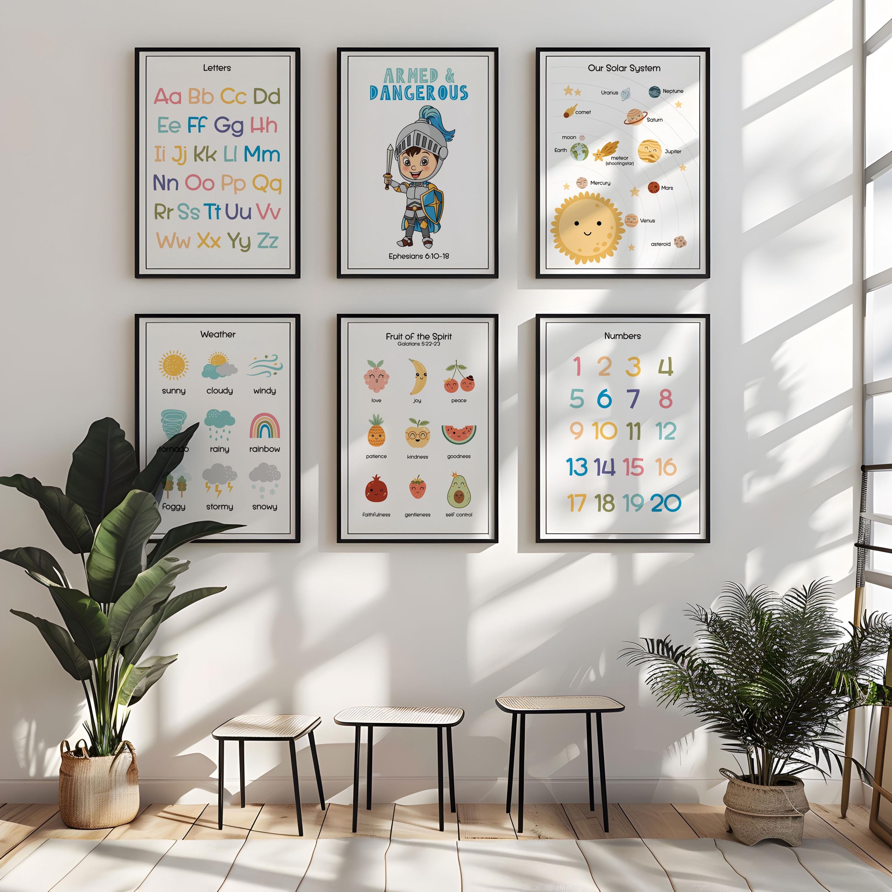 Rainbow Alphabet Posters ABC Printable Prints Kids Room Decor ...