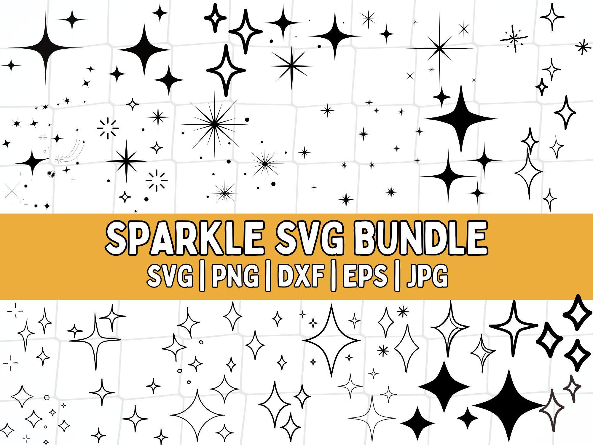 Sparkle SVG Bundle, Sparkle PNG Bundle, Sparkle Clipart, Sparkle Star SVG Cut Files for Cricut ...