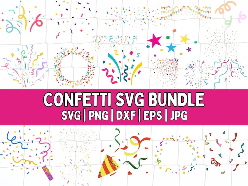 Confetti SVG Bundle: Birthday Party Clipart (digital Download) - Etsy