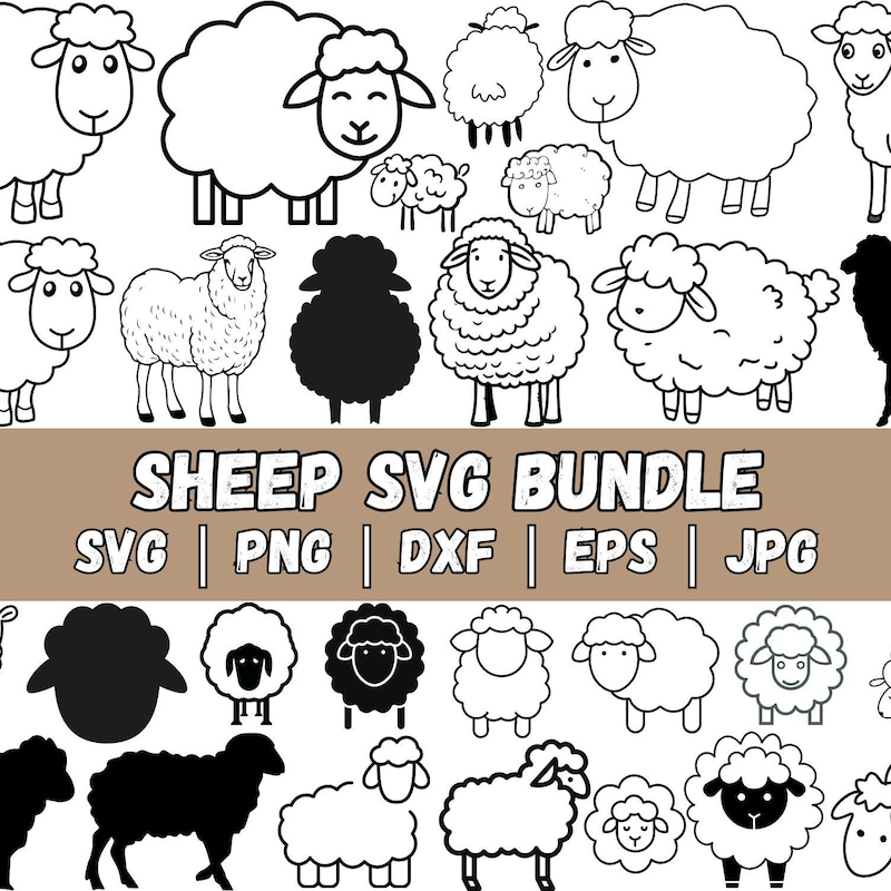 Sheep Svg - Etsy Canada