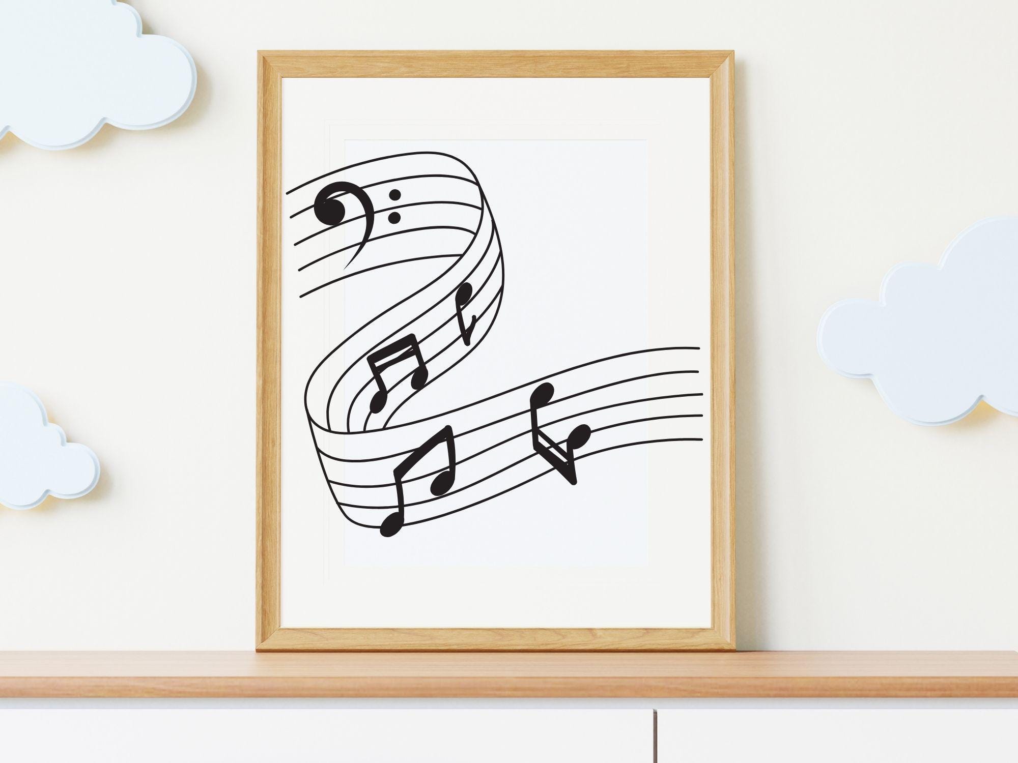 Music Notes SVG: Treble Clef, Vector Cut Files (digital Download) - Etsy