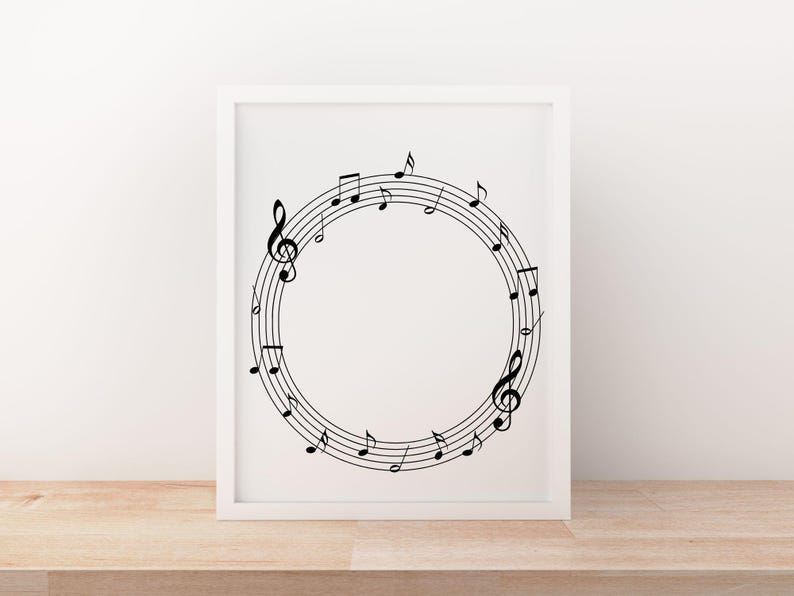 Music Notes SVG: Treble Clef, Vector Cut Files (digital Download) - Etsy