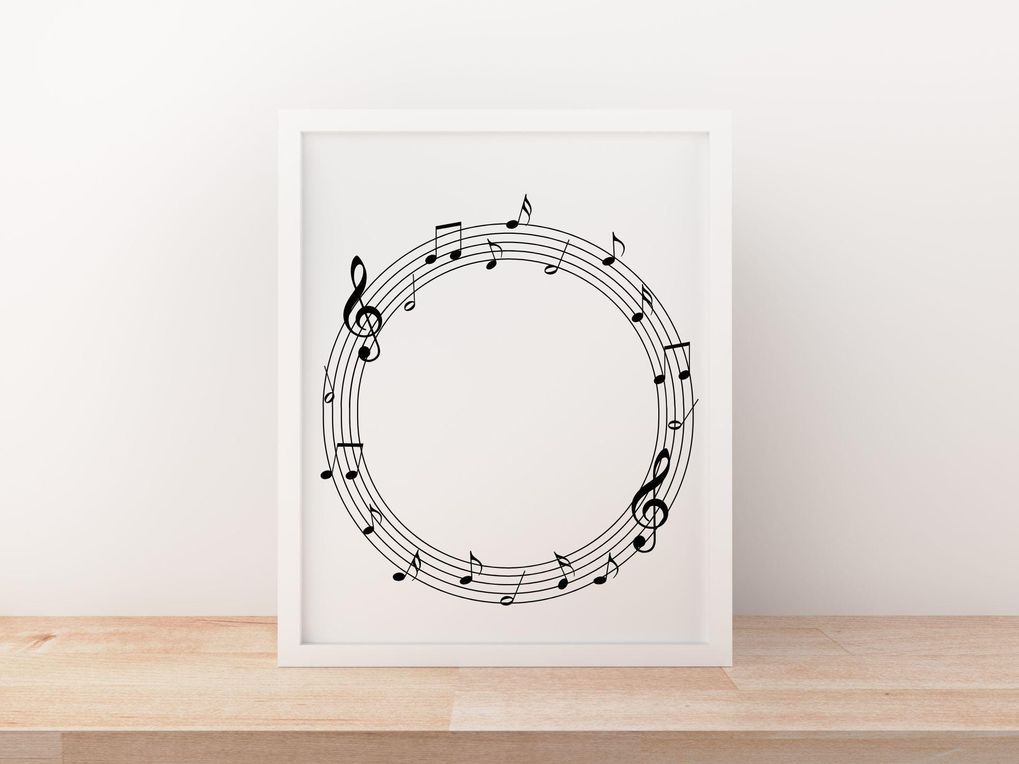 Music Notes SVG: Treble Clef, Vector Cut Files (digital Download) - Etsy