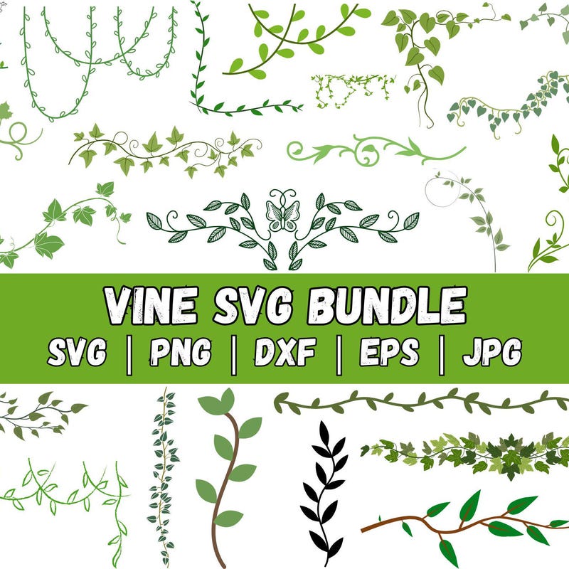 Leaf Vine Font Svg - Etsy