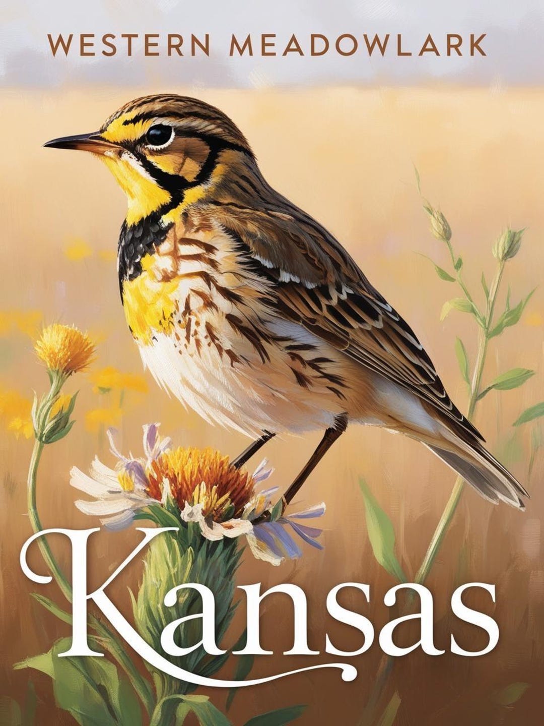 Kansas State Bird Western Meadowlark - Etsy