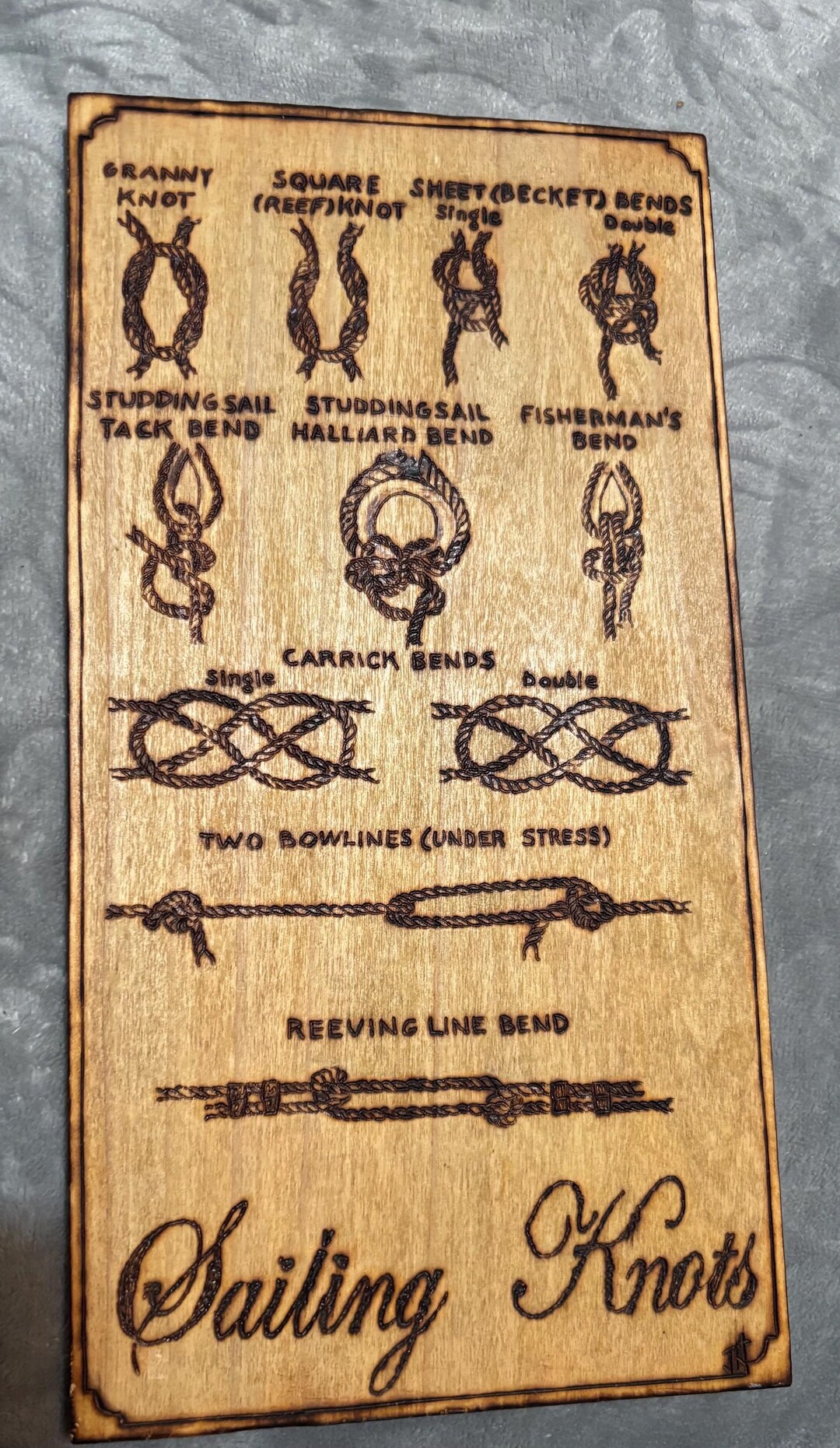 Sailing Knots Wood Burning Sign - Etsy