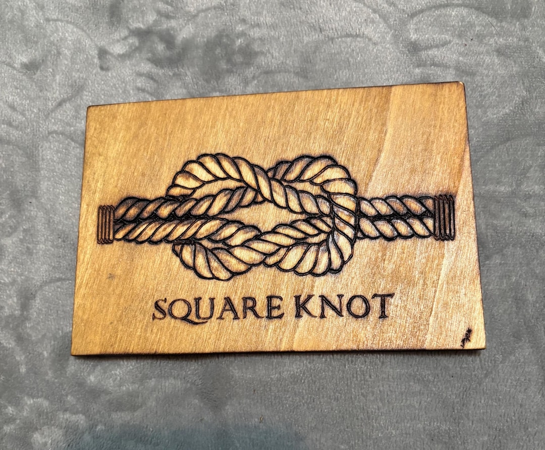 Square Knot Wood Burning Sign - Etsy