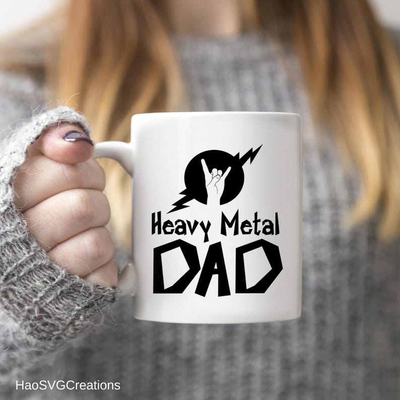 Heavy Metal Dad With Horns PNG, Best Grandpa, Best Grandfather, Father ...