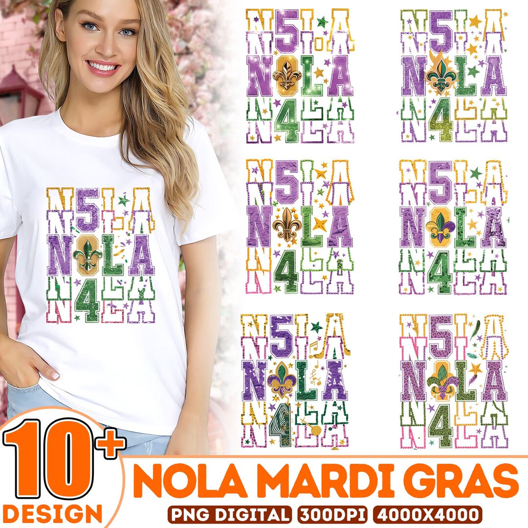 10+ Mardi Gras Louisiana Png Bundle, Nola Mardi Gras Png Bundle, Nola ...