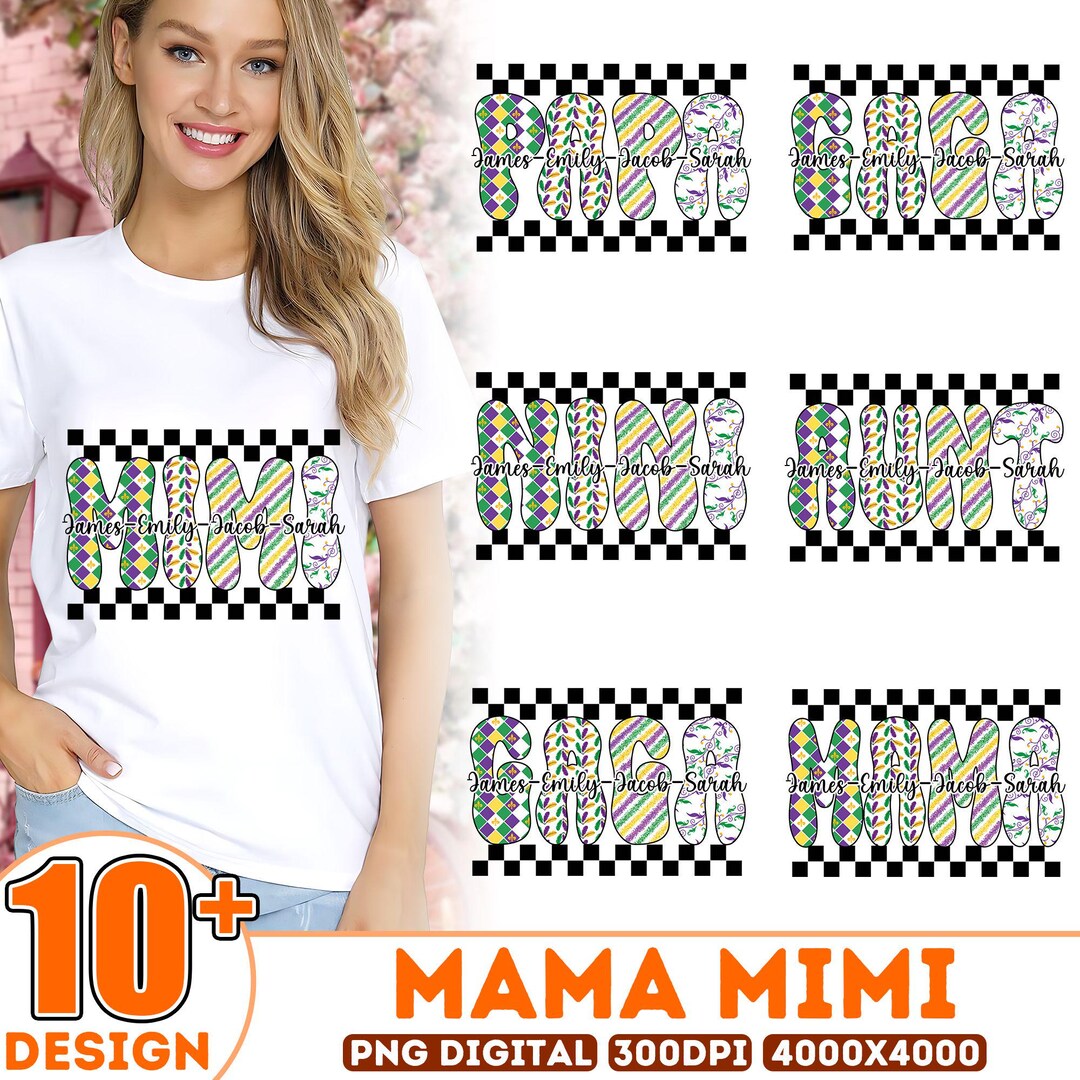 10+ Preppy Mama Png Bundle, Custom Mama Mimi Mom Png Bundle, Mama With ...