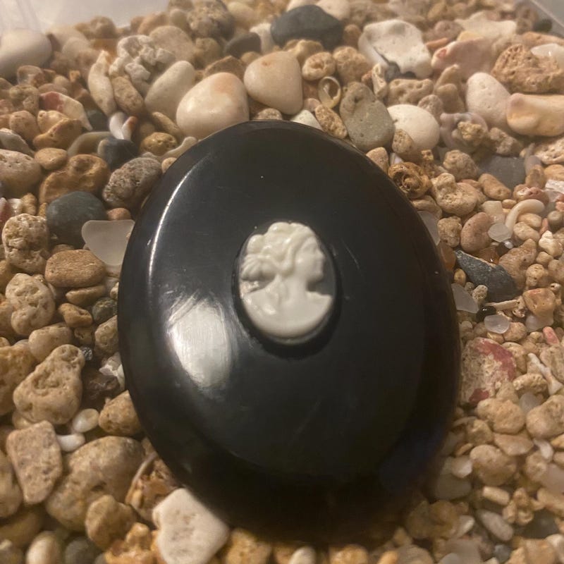 Black Bakelite Cameo - Etsy