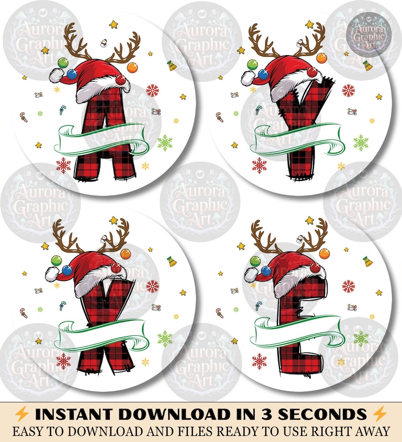 Personalized Christmas Ornament Png, Custom Alphabet Christmas Ornament ...