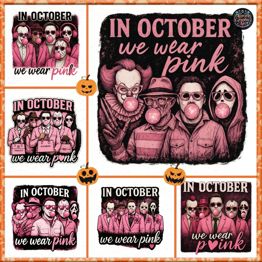 20+ Comadre Crew Png Bundle, Horror Movie Png, Pink Halloween Png, in ...