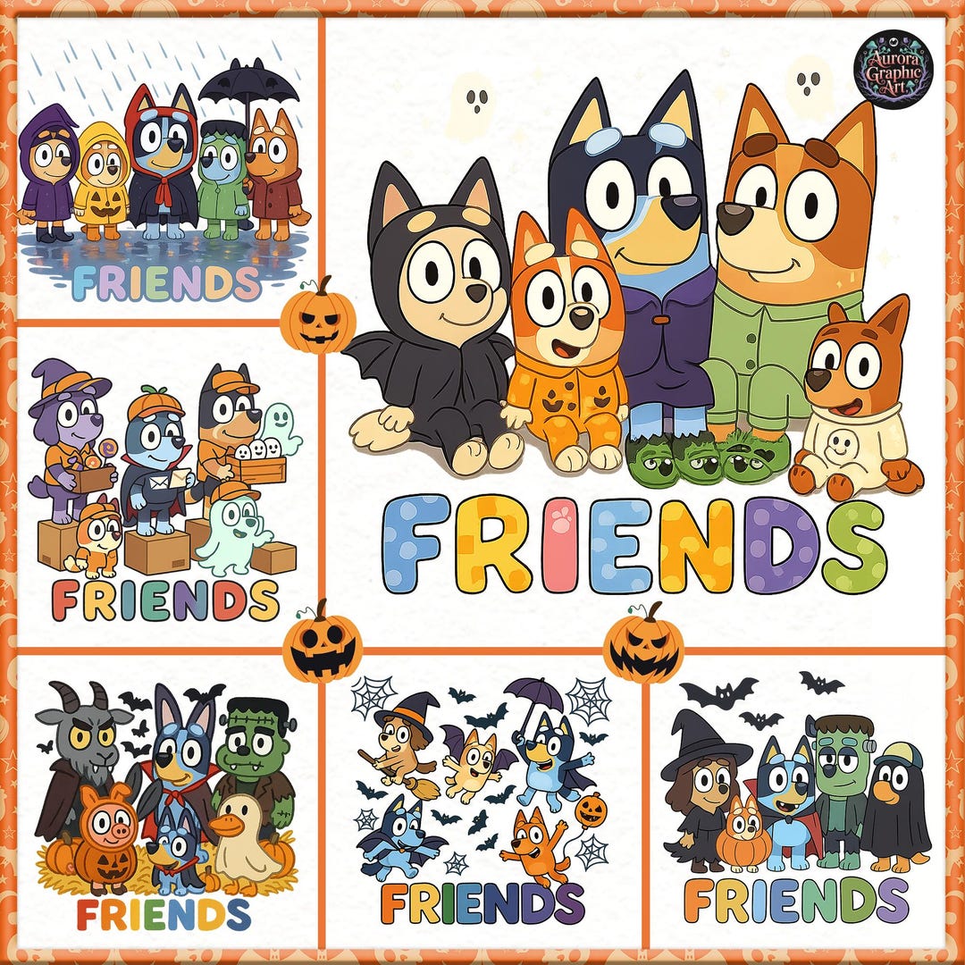 20+ Bluey Halloween Png Bundle, Bingo Png, Horror Halloween Png, Bluey ...