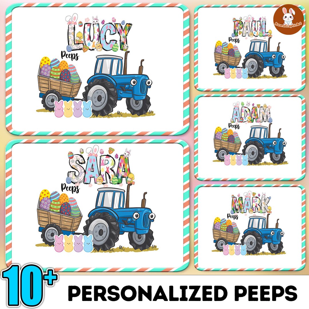 10+ Personalized Kid Name Peeps PNG Bundle, Custom Peeps Png, Grandma ...